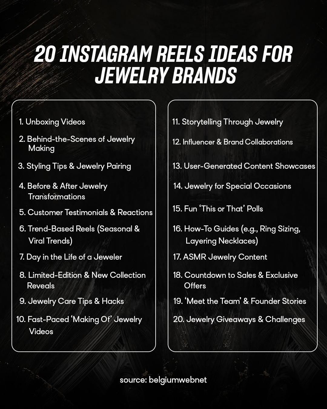 Here are 20 reel ideas that will help set your brand apart on social ...